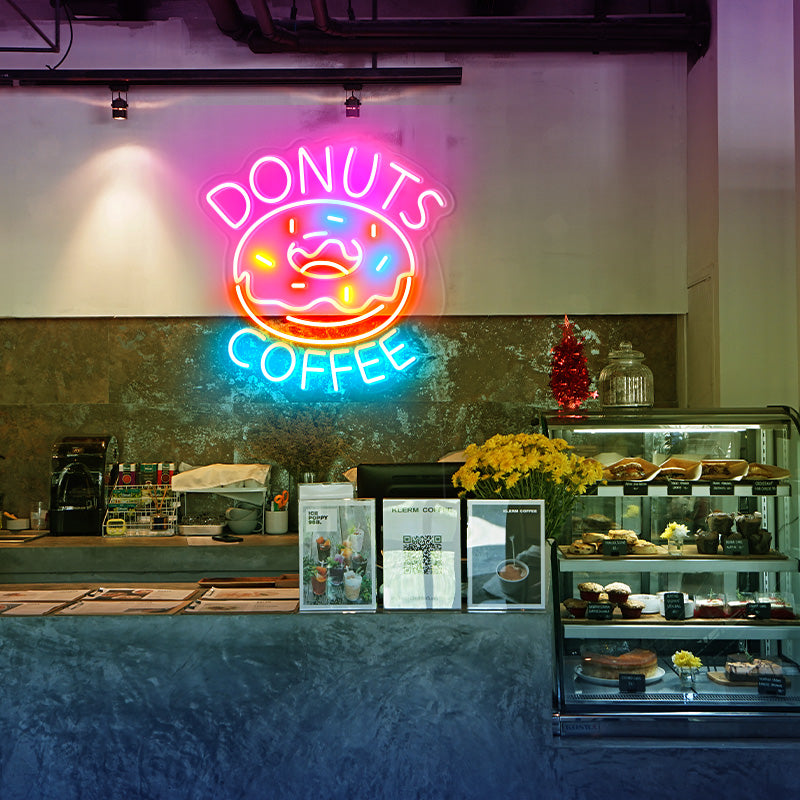 Donuts Coffee LED Light | Neon Signs for Dessert Shops