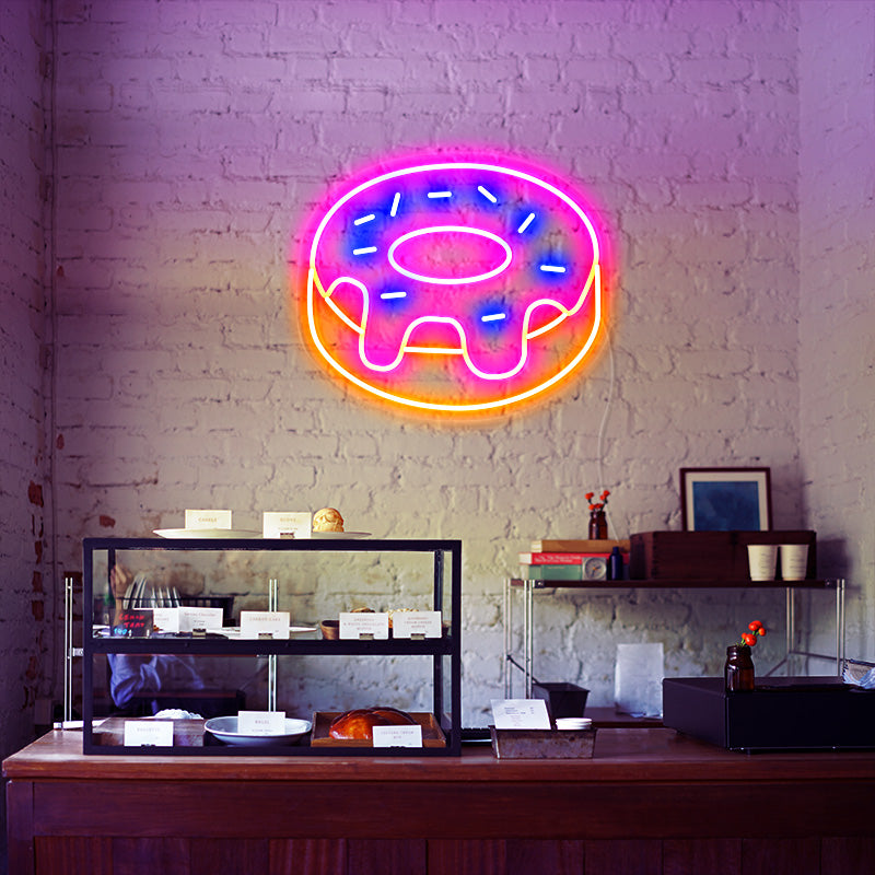 Cute Donut Neon Light | Dessert Shop Decor