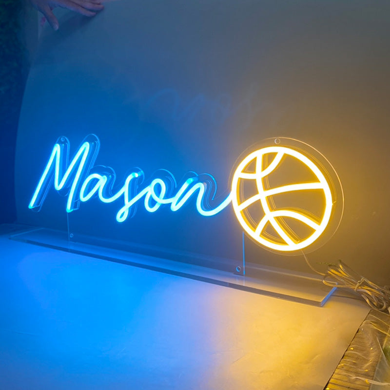 Personalised Basketball LED Neon | Kids Name Neon Signs