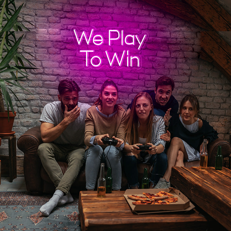 We Play To Win Neon | Neon Signs for Gaming Rooms