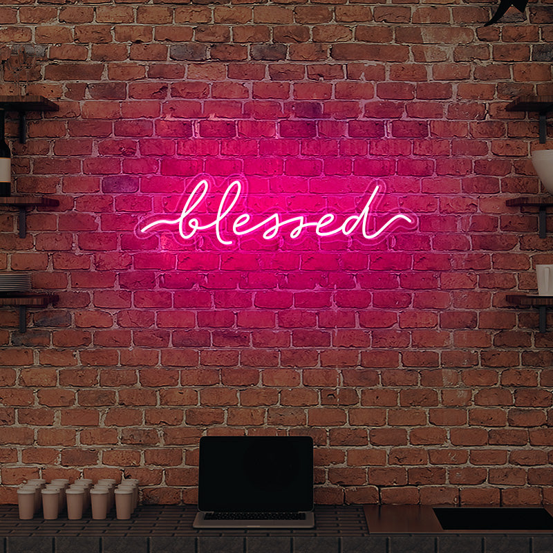 Blessed Neon Sign Wall Decor | Wedding Neon Sign Wedding Gifts