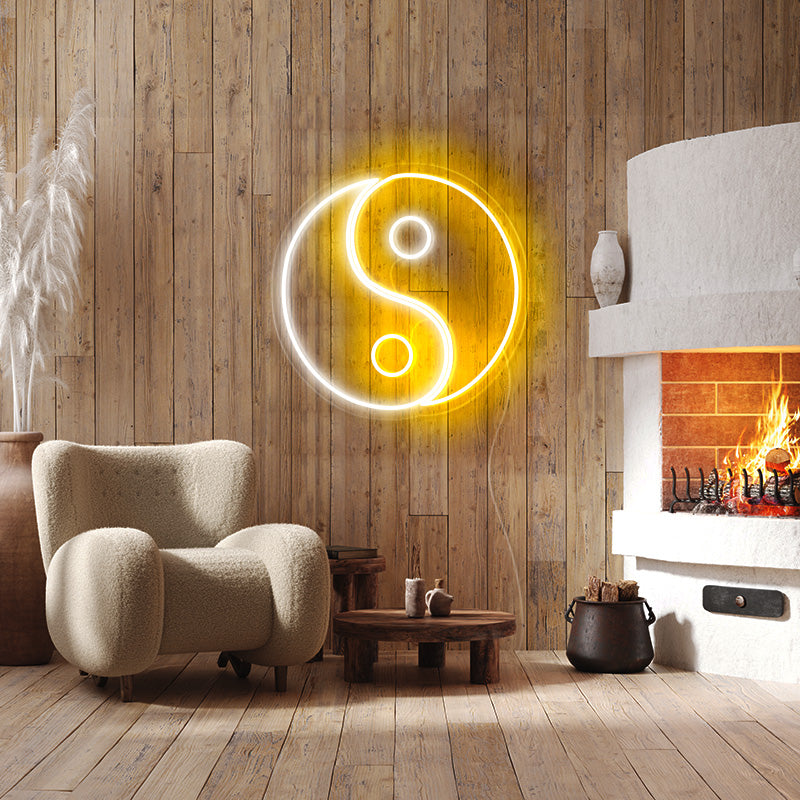 Yin and Yang Neon Sign|custom ying yang neon wall art