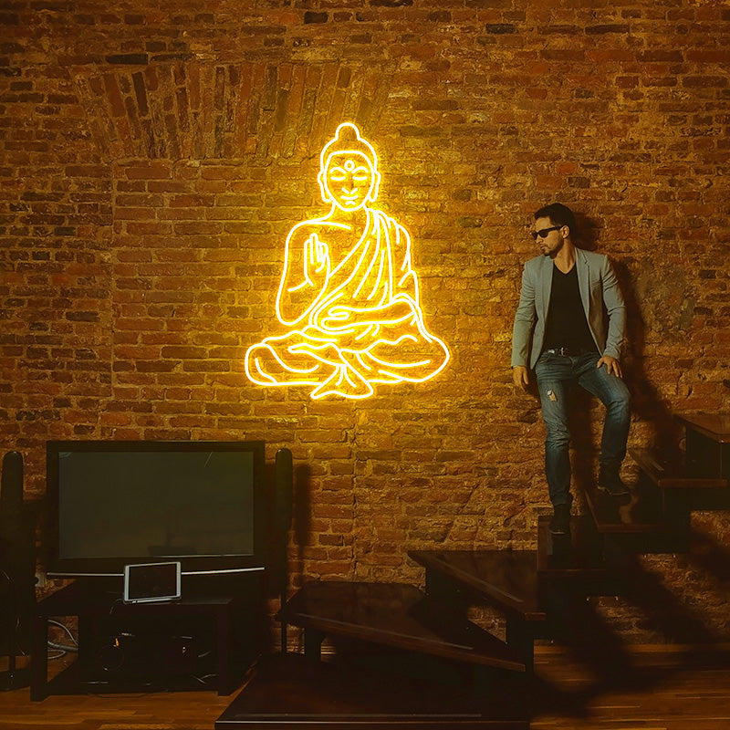 Personalised Neon Buddha Sign | Neon Party