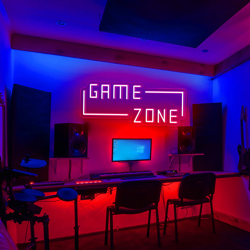 Game Zone Neon Sign | Neon Light Décor for Gaming Rooms