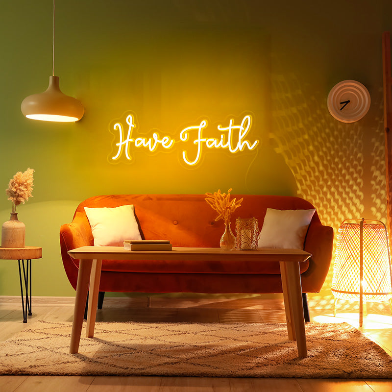 Have Faith Neon Wall Art | Custom Cool And Fun Neon Wall Art