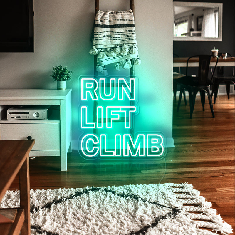 Run Lift Climb Neon Sign | Neon Party