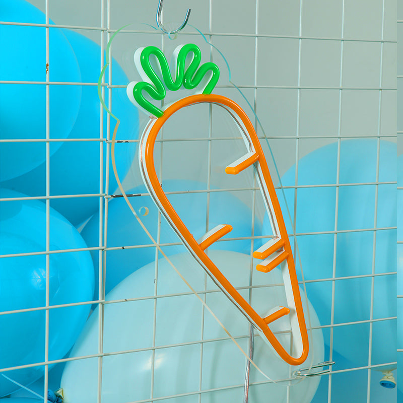 Cute Carrot Neon Lights For Kitchen | Home Decor Neon Signs